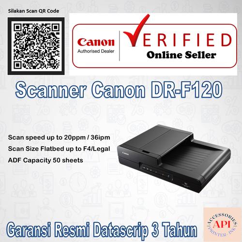 Jual Scanner Canon DR-F120 DR F120 - Bisa Scan F4 / Legal - Garansi ...