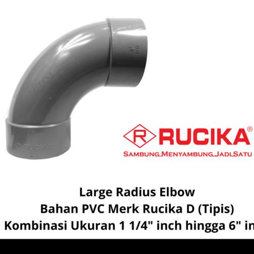 Jual Long elbow 11/4" Large Radius Elbow 1 1/4" inch PVC Rucika D (Tipis) - Jakarta Utara - toko ...