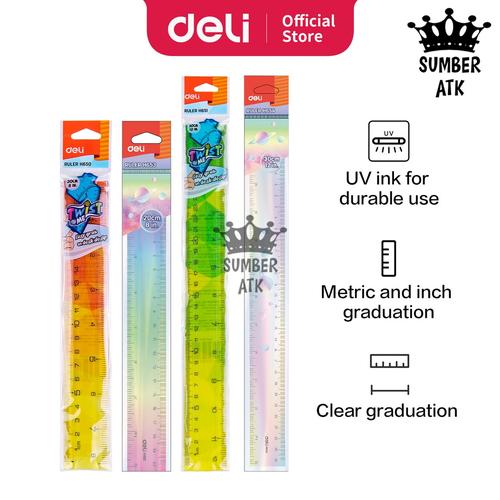 Promo Deli Penggaris Soft and Hard dengan Bahan Eco-PVC Tahan Pecah ...