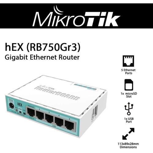 Jual Mikrotik Routerboard RB750G R3 HEX 5xLAN Gigabit - Kota Makassar ...