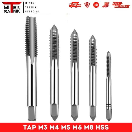 Jual Hand Tap M3 M4 M5 M6 M8 Pembuat Drat Baut 5 7 8 10 12 Tap HSS - M3 Baut 5 - Kab. Kebumen ...