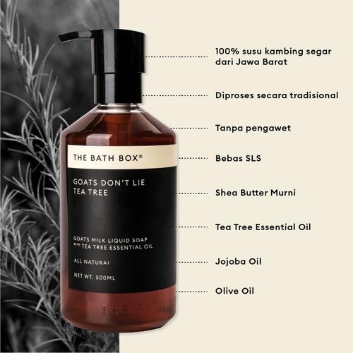 Jual THE BATH BOX - GOATS DON'T LIE TEA TREE Liquid Soap - 500ml dan ...