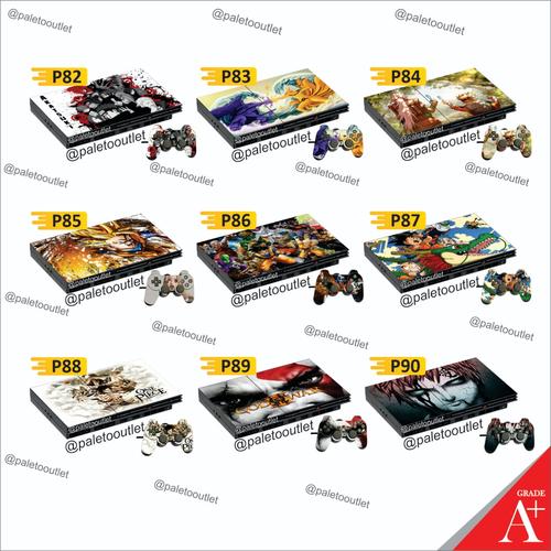 Jual stiker garskin ps2 slim ps2 fat motif dragonball onepiece naruto ...