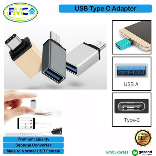 Jual OTG USB type C Non Kabel Converter Data Transfer Tipe-c Connector ...