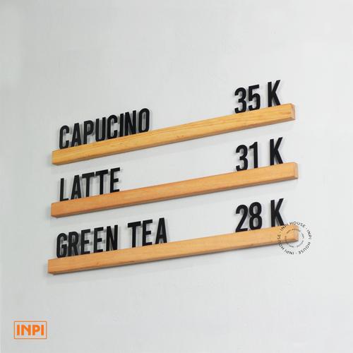 Jual INPI - Display Kayu Akrilik Menu Dinding / Wall Wood Cafe Menu ...