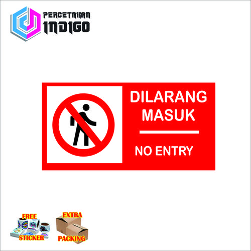 Jual plat alumunium rambu rambu dilarang masuk no entry - 40x40 - Kab ...