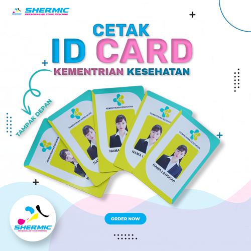 Promo ID CARD NAME TAG Print UV Kementerian Kesehatan - Spot Glossy ...