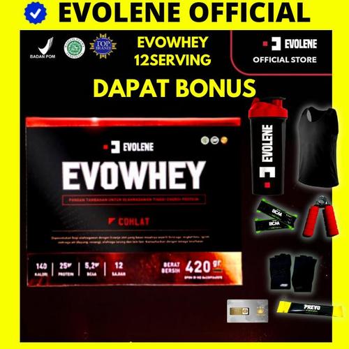 Jual EVOLENE WHEY PROTEIN 12 SACHET SERVING 420 GRAM GR 420GR BPOM ...
