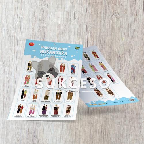 Jual AMAZING Poster Edukasi 2 in 1 Pakaian Adat 34 Provinsi Indonesia ...