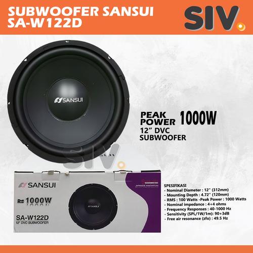 Jual Subwoofer Speaker Mobil 12 inch Sansui SA-122D Double Coil ...