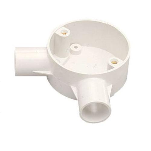 Jual Lesso fitting PVC Conduit 2 Way Angel Box with Cover White ...