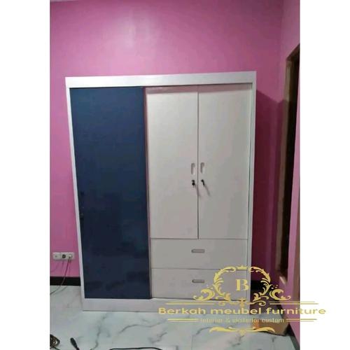 Jual almari anak-almari kayu jati-lemari pakaian minimalis cat duco ...