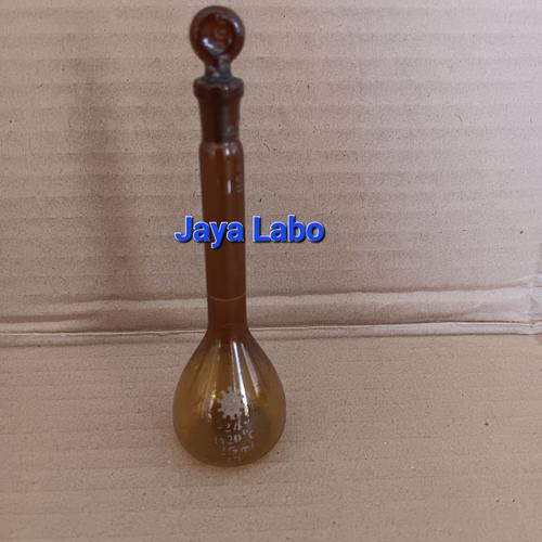 Jual LABU UKUR 25 ml Laboratorium/ Volumetric Flask Amber (Coklat) - Kota Surabaya - JAYA LABO ...