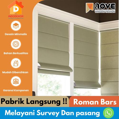 Jual Roman Bars / Roman Shade / Tirai Lipat Blackout/Dimout - NOVE ...