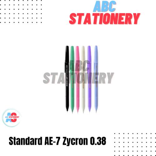 Jual Standard AE-7 Zycron 0.38 (isi 12 pulpen) - Hitam, pack - Jakarta ...