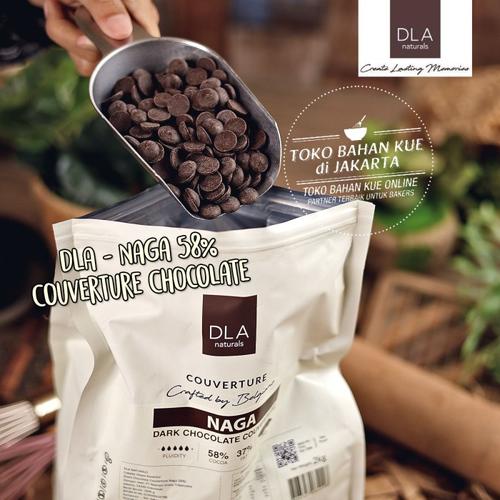 Jual DLA - Dark Chocolate Couverture 58% NAGA 1kg Cokelat Coin Coklat ...