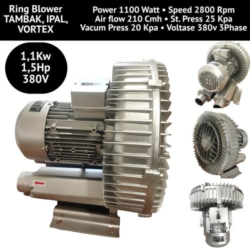 Jual Ring Blower (Blower TAMBAK IPAL VORTEX) 1100 Watt 1,5Hp 380V ...