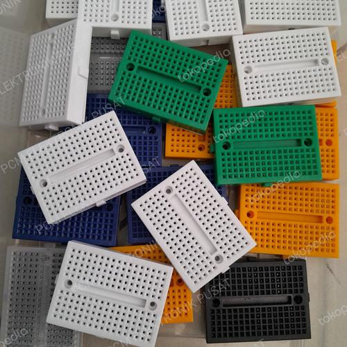 Jual SYB-170 MINI BREADBOARD 170 HOLE solderless pcb circuit board ...