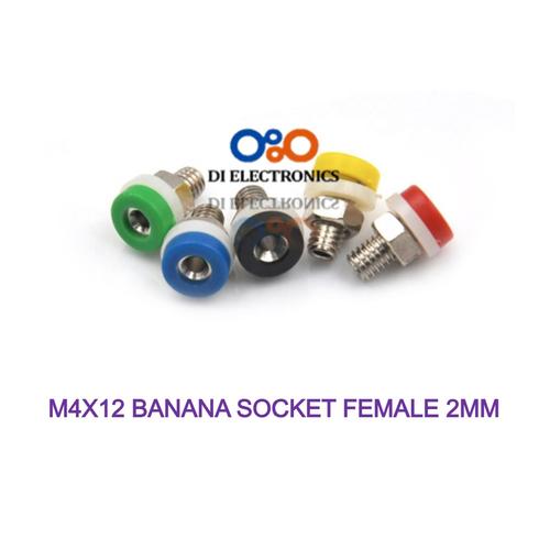 Jual M4x12 2mm Banana Socket Female Panel Mount Power Plug Test ...