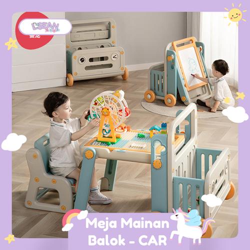 Jual SET MEJA KURSI ANAK MAINAN BALOK BUILDING BLOCKS DAN PAPAN GAMBAR ...
