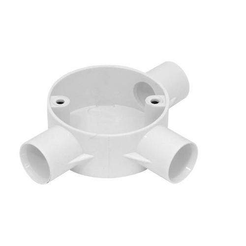 Jual LESSO fitting PVC Conduit 3 Way Tee Box with Cover White - Jakarta ...