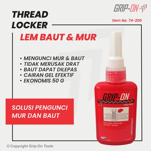 Jual GRIP-ON LEM BAUT - THREAD LOCKER - THREADLOCKER LEM MUR SEKRUP ...
