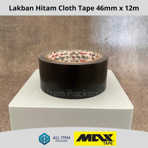 Jual Lakban Kain Hitam Cloth Tape 46mm x 12 meter Lakban Lengket Tebal ...