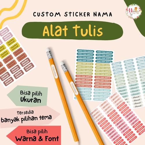 Jual Stiker / Sticker Label Nama Custom Waterproof Tahan Air Stiker ...