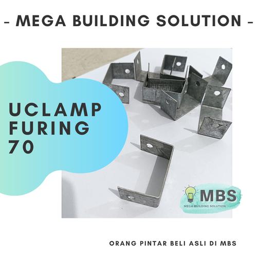 Jual U Clamp Aplus Furing 70 | Uclamp 70 Metal Furing | Rangka Plafon ...