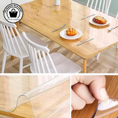 Jual Taplak Meja Plastik Waterproof 2mm Alas Makan Bening Pvc ...