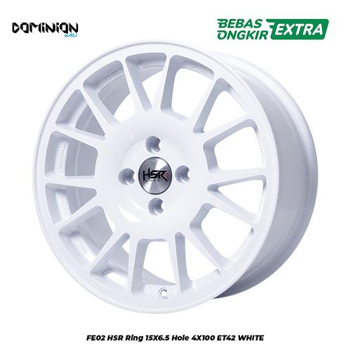 Jual Velg Rally R15 White Tipe HSR FE02 Pcd 4X100 Lebar 6,5 Bestfor ...