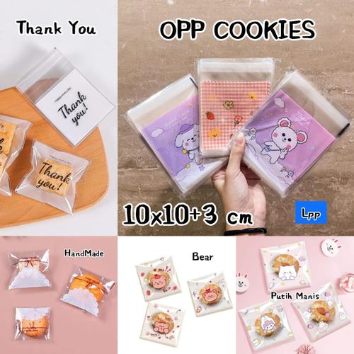 Jual [ 100 PCS ] Plastik OPP COOKIES uk 10 x 10 cm ~ FOOD GRADE - Doff ...