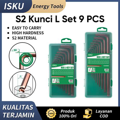 Promo ISKU Kunci L Set Ballpoint Panjang 9 PCS - Medium ball - Jakarta ...