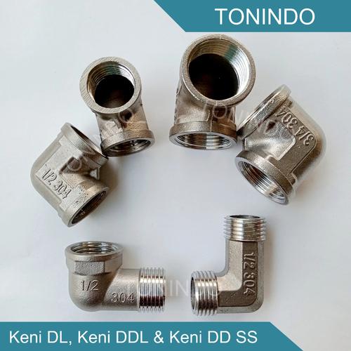 Jual Keni / Knee Stainless Nepel Sambungan L - Keni DDD SS ½" - Kab ...