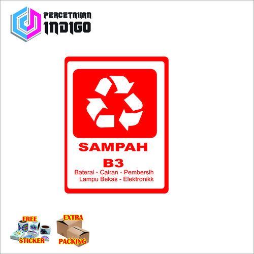 Jual plat alumunium rambu rambu sampah b3 - 30x40 - Kab. Bekasi ...