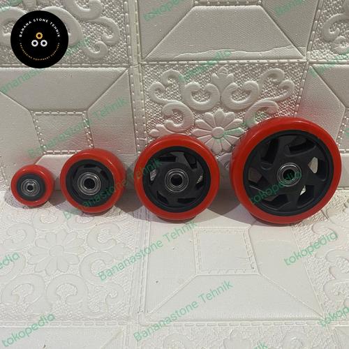 Jual Roda PVC Merah only 2" 3" 4" 5" Wheel Only Trolley Etalase Lori troli - 2" inch - Jakarta ...