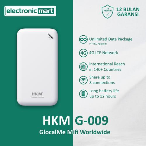Promo HKM G009 Modem Mifi 4G GlocalMe Worldwide Portable Wifi All Operator - HKM G-009 Blue ...