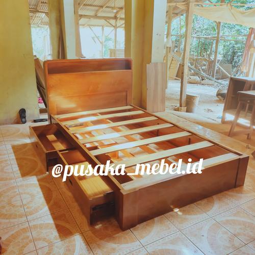 Jual dipan divan tempat tidur anak minimalis kayu jati jati, ranjang ...
