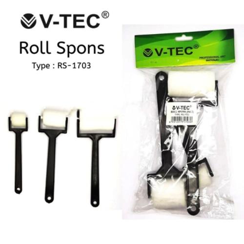 Jual V-Tec Roll spons isi 3 Type RS-1703 - VTec Roller sponge BRUSH ...