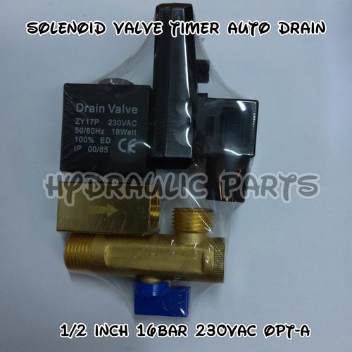Jual SOLENOID VALVE TIMER AUTO DRAIN 1/2 " 16BAR 230VAC OPT A DAN B ...