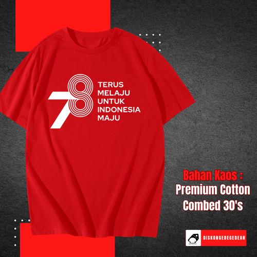 Jual Kaos HUT RI ke 78 - Baju HUT RI 78 - Tshirt HUT RI 78 Type 7 - Merah, 4L - Jakarta Barat ...
