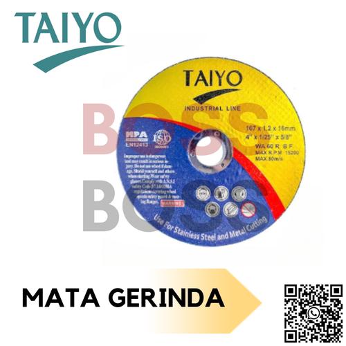 Jual MATA GRINDA POTONG TAIYO CUTTING BESI MATA BATU GURINDA 4 INCH ...