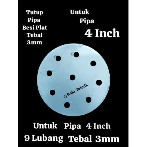 Jual Tutup Plat Besi Tebal 3mm / Tutup Resapan Lubang Biopori 4inch ...