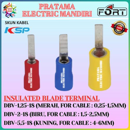 Jual FORT SCUN BLADE TERMINAL SKUN GEPENG BIRU BLUE DBV-2-18 BV - 2 ...