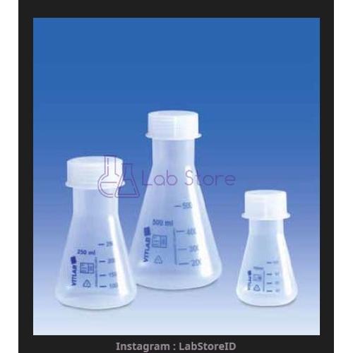 Jual Erlenmeyer Flask Plastik PP 100 ml | Vitlab 666941 - Jakarta Utara ...