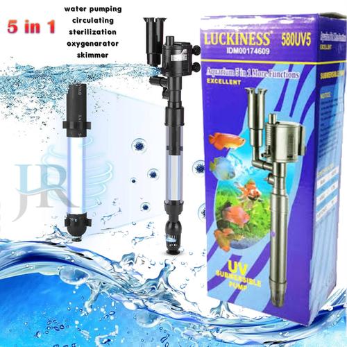 Jual Pompa filter aquarium 5 in 1 UV submersible pump Luckiness skimmer ...