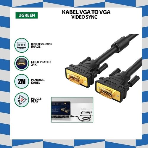 Jual Kabel VGA To VGA UGREEN Male Full HD 1080P High Quality - Kota ...