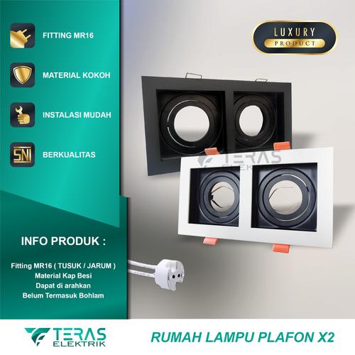 Jual Rumah lampu spotlight mr16 x2 kap plafon downlight led - Lis Hitam - Kota Tangerang - TERAS ...