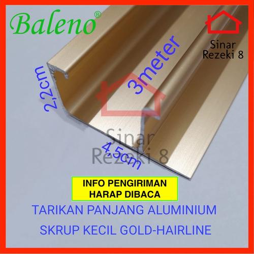 Jual Profil Tarikan Aluminium GOLD Handle Frame Kitchen Lis Edging GP ...