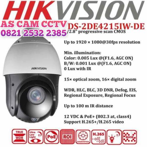 Jual DS-2DE4215IW-DE - PTZ IP CAM HIKVISION 2MP 15X ZOOM 100M IR - Jakarta Utara - AS. CAM_CCTV ...